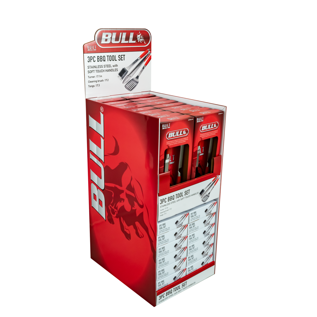 3 PIECE TOOL KIT DISPLAY - BULL BBQ UK